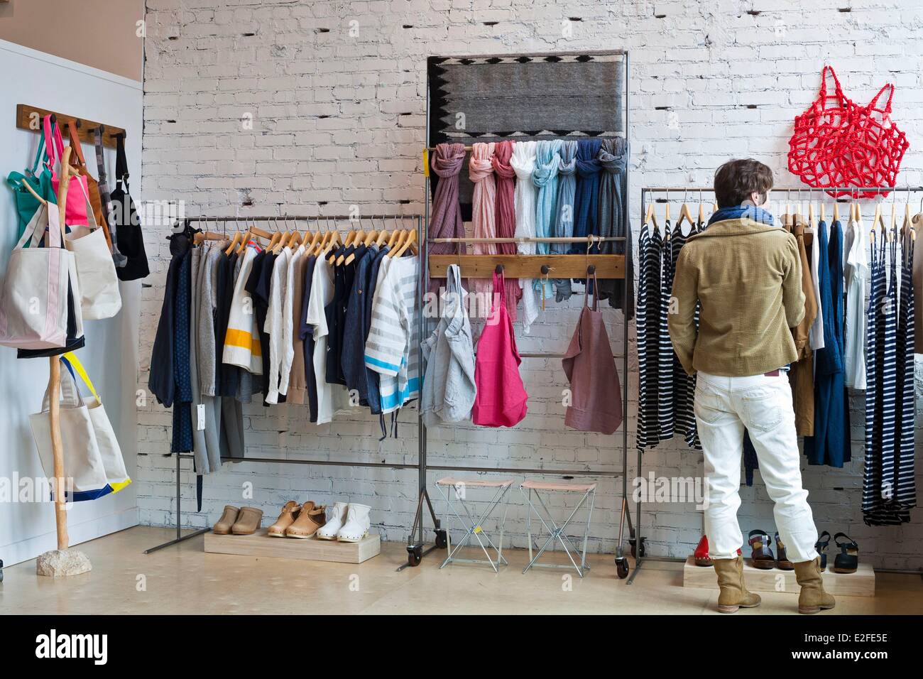 United States, Oregon, Portland, fashion shop Alder & Co Stock Photo ...