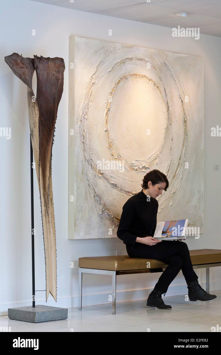 United States, Oregon, Portland, downtown, Modera hotel, lobby Stock ...