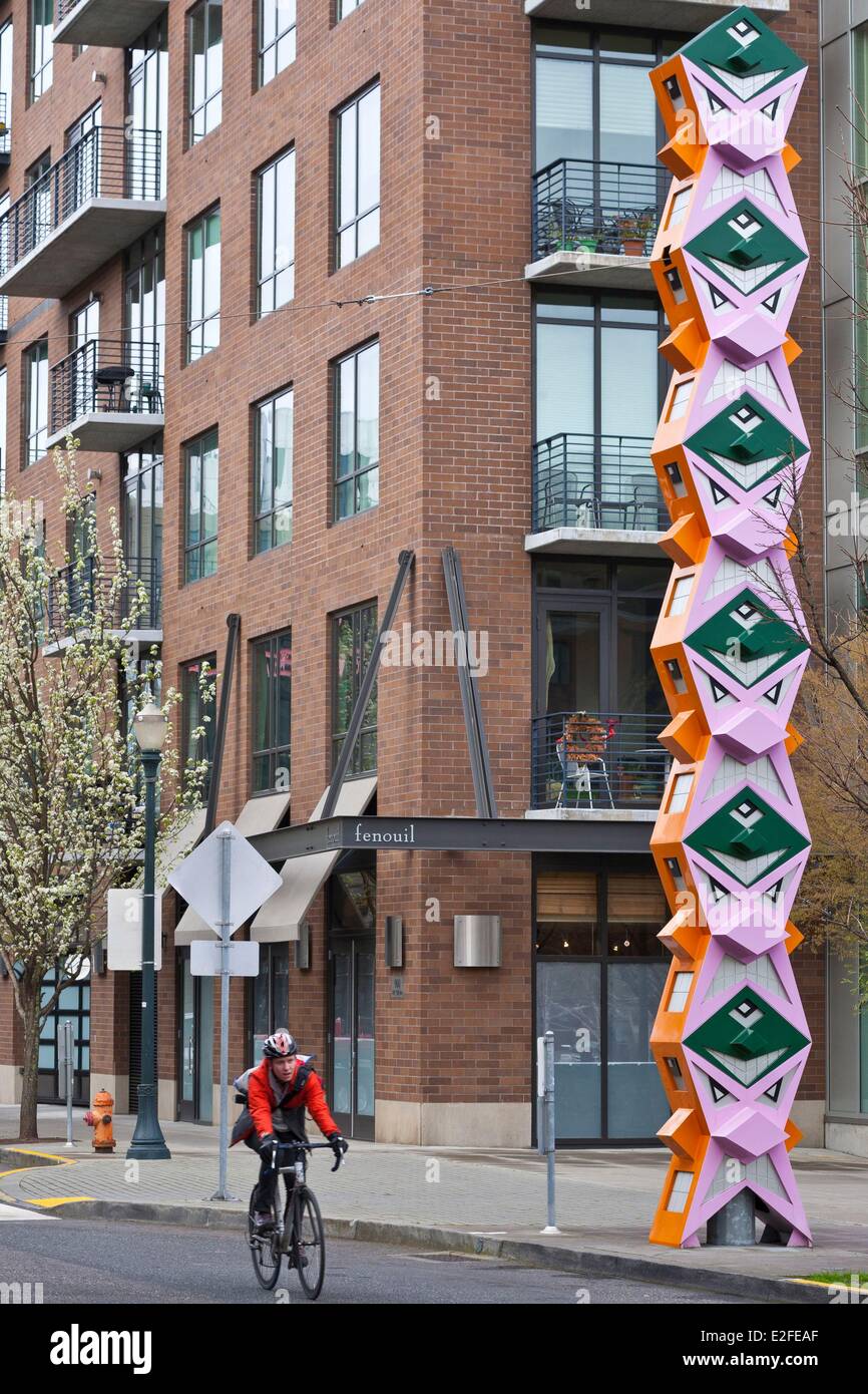United States Oregon Portland Pearl District Jamison Square sculpture ...