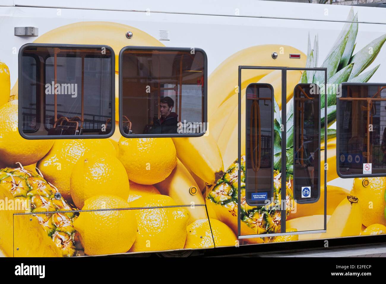 United States Oregon Portland downtown free trolley installed in 2001 ...