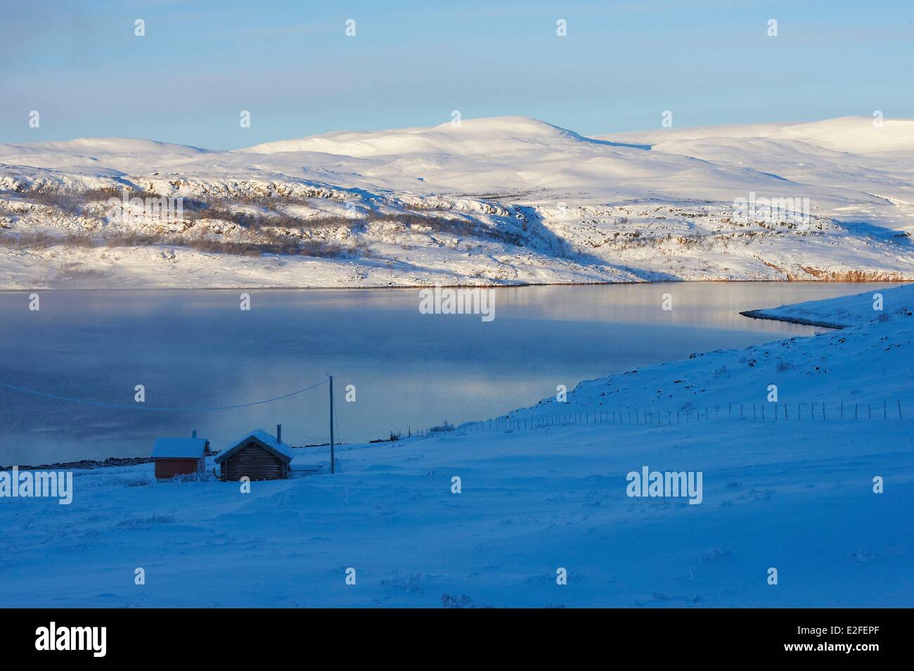 Norway, Finnmark County, Varanger peninsula, Winter, polar night Stock ...