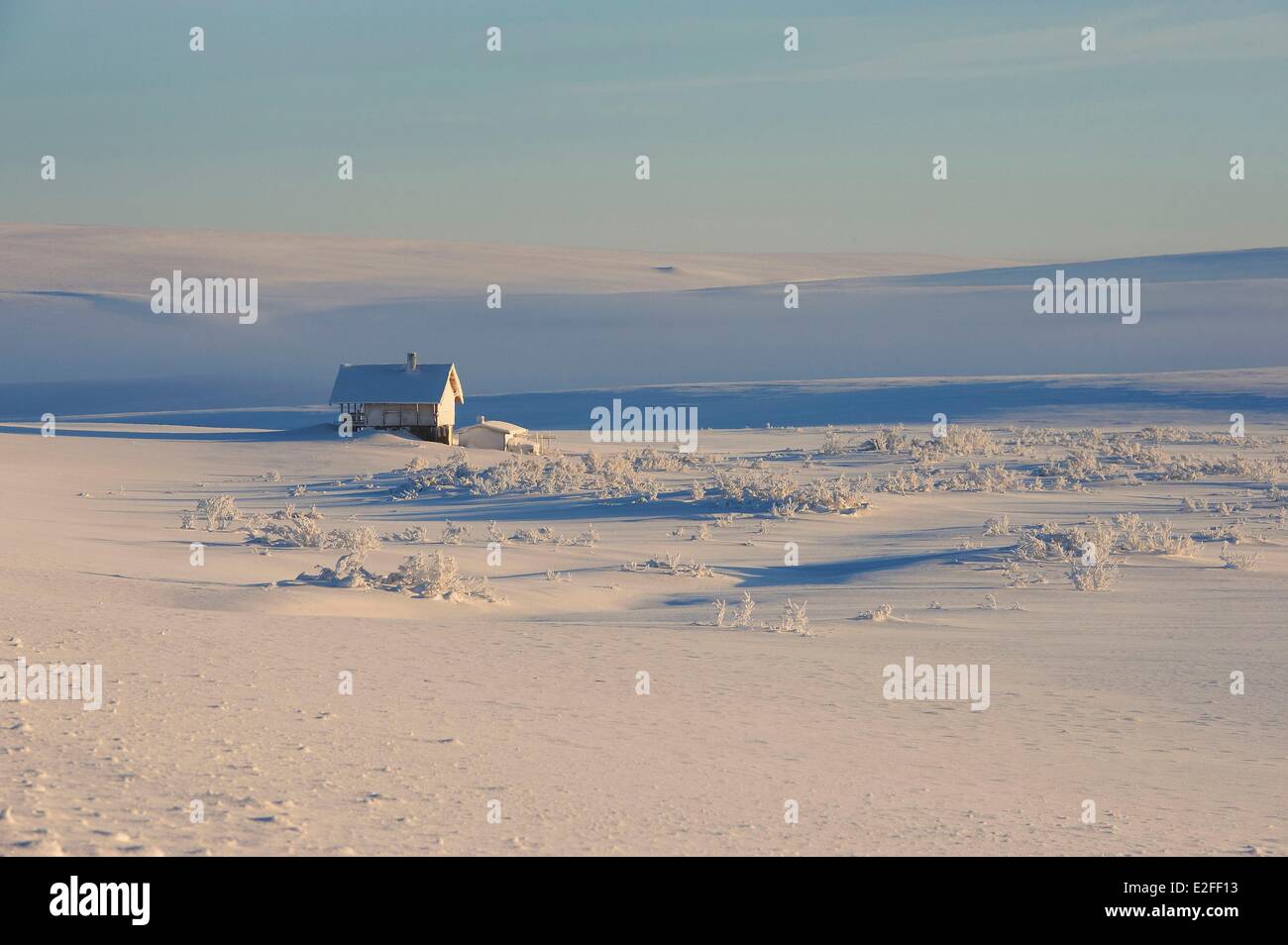 Norway, Finnmark County, Varanger peninsula, Berlevag, Winter, polar ...