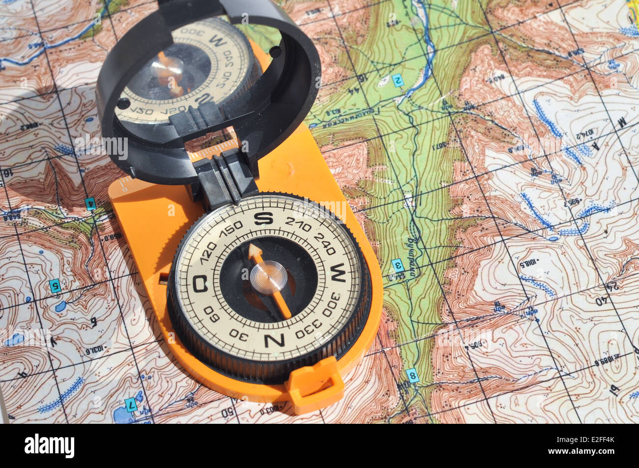 Compass on the map - this is the open door to the country adventure ...