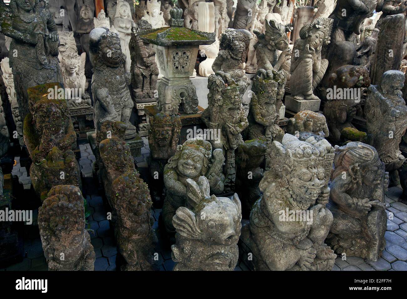 Indonesia, Bali, Batubulan, stone sculptures for temples Stock Photo ...