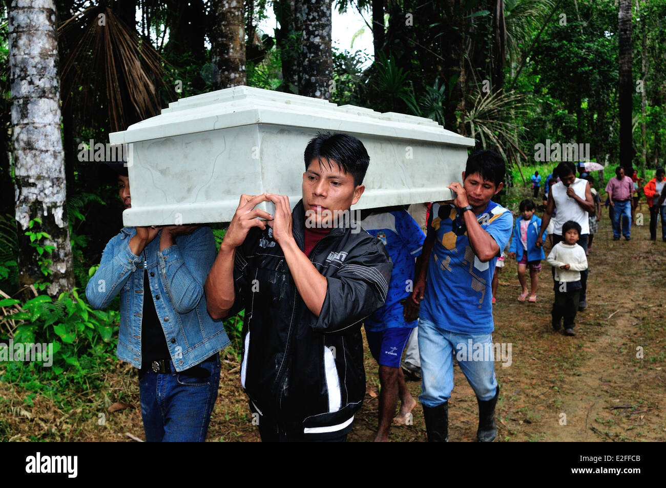 Funeral in Industria - PANGUANA . Department of Loreto .PERU Stock ...