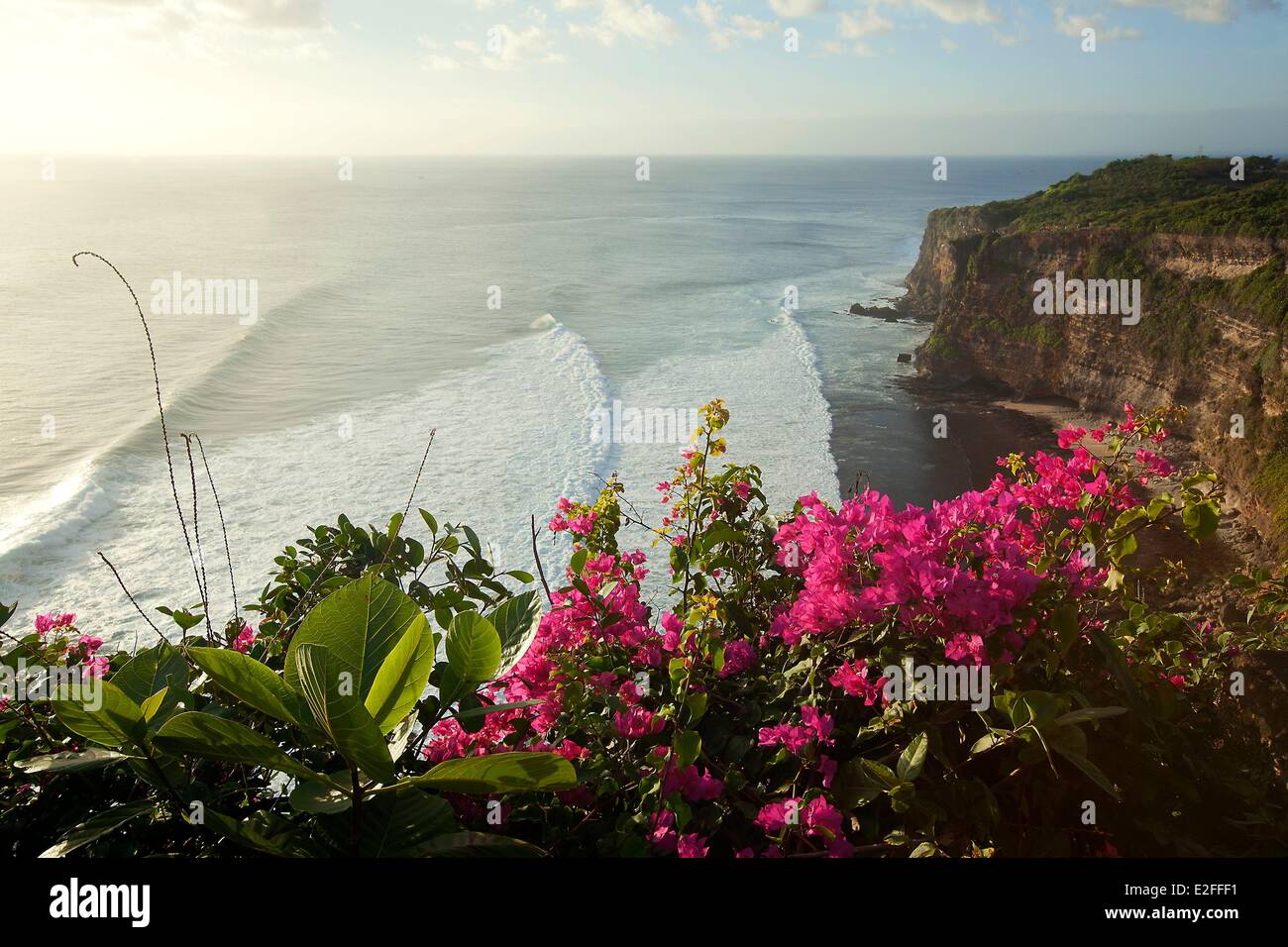Indonesia, Bali, Bukit Peninsula, Uluwathu Temple, cliffs Stock Photo ...