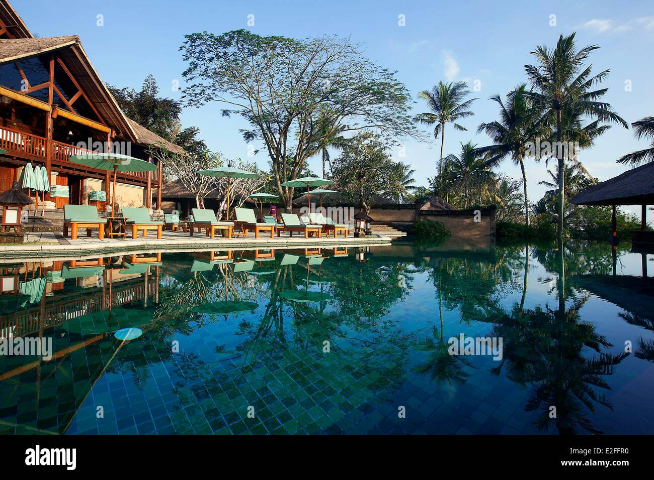 Indonesia, Bali, Ubud, Hotel Amandari, pool Stock Photo - Alamy