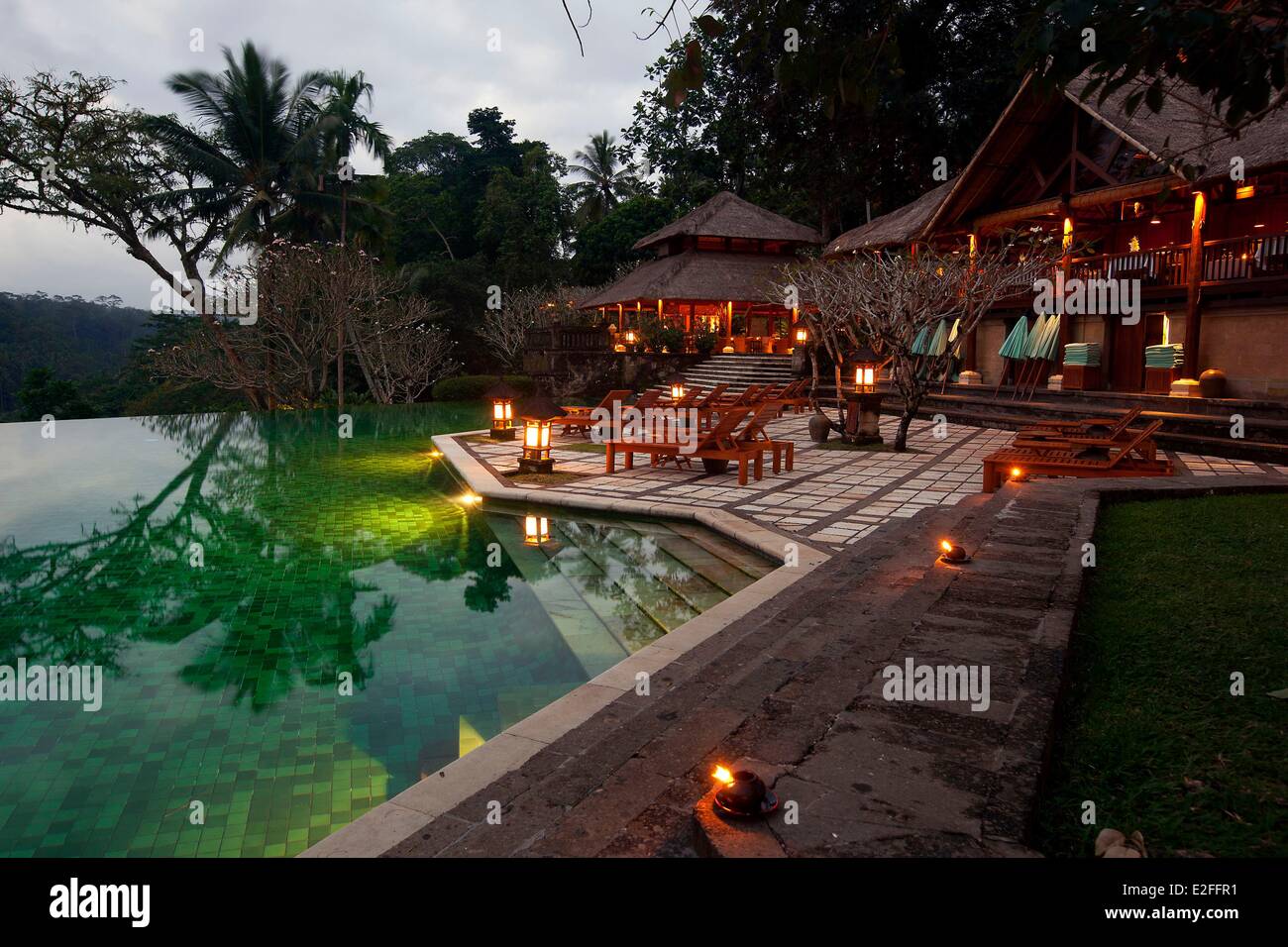 Indonesia, Bali, Ubud, Hotel Amandari, pool Stock Photo - Alamy
