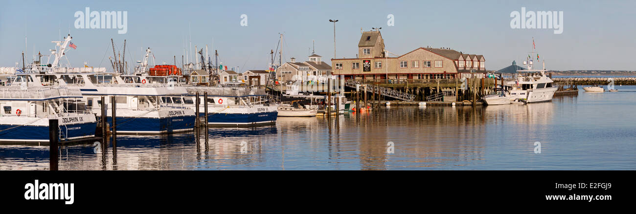 United States, Massachusetts, Cape Cod, Provincetown, panoramic view ...