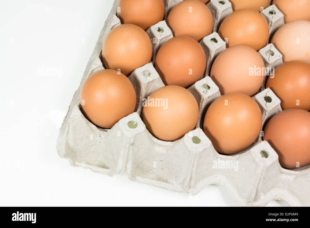 Fresh Eggs in Paper Containers Stock Photo - Alamy