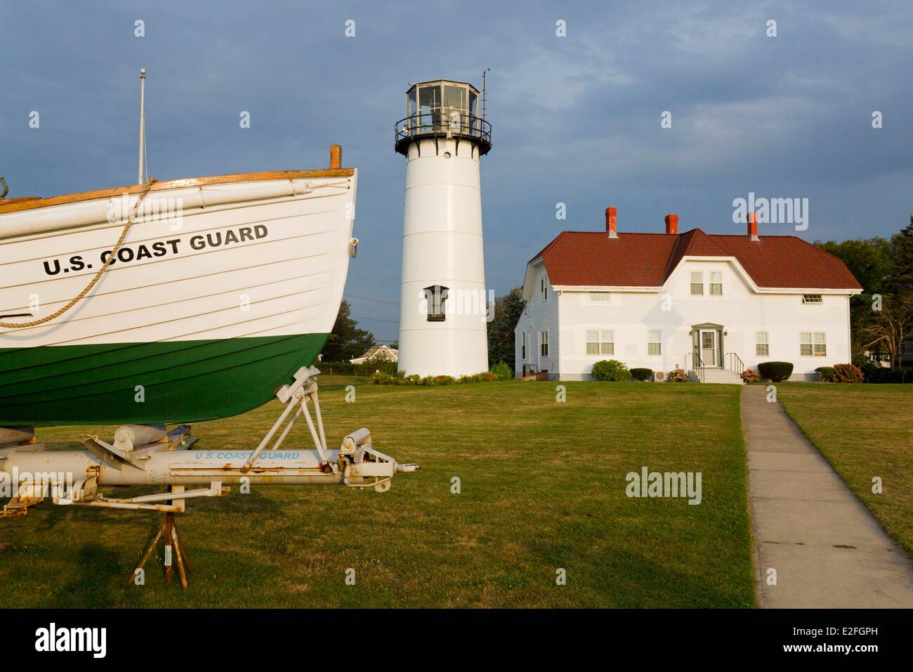 United States, Massachusetts, Cape Cod, Chatham, Chatham Light Stock ...