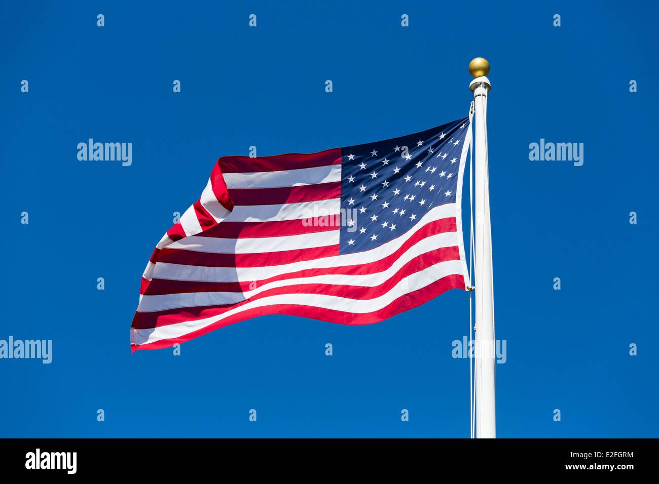 United States, Massachusetts, Cape Cod, Chatham, american flag Stock ...