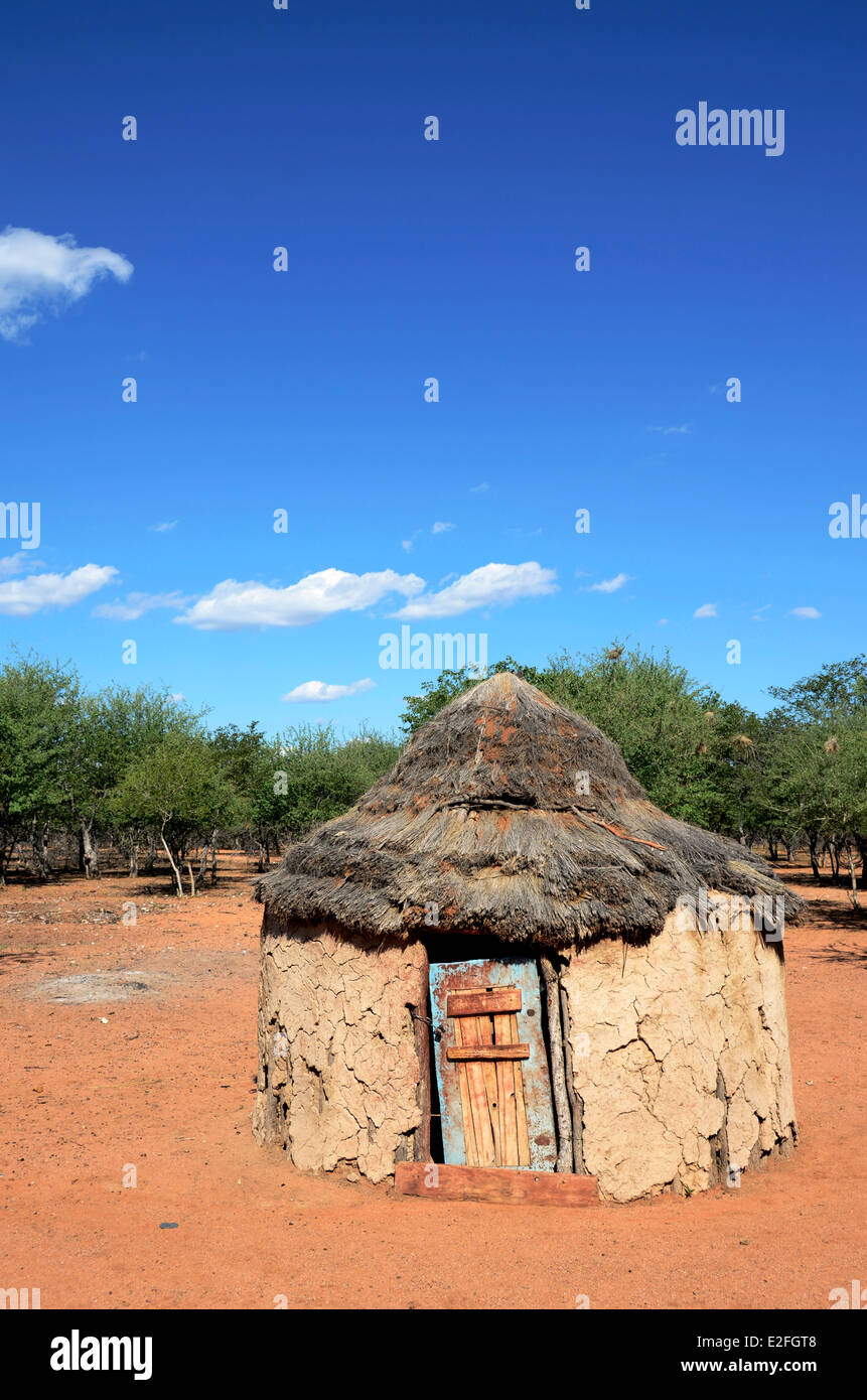 An traditional african hut belonging to the people of the himba tibe in ...