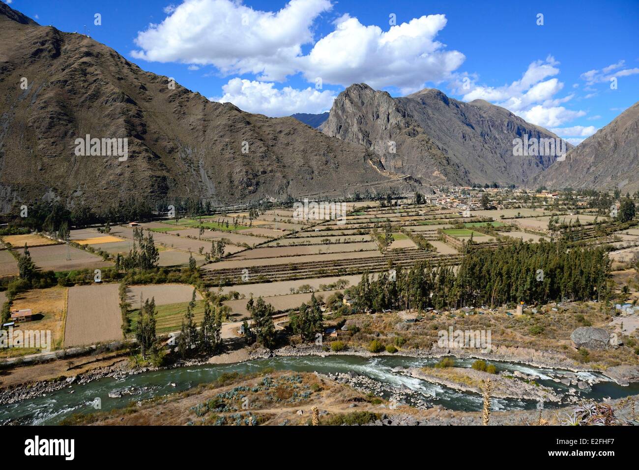 Peru, Cuzco Province, Incas sacred valley, Inca site of the pyramid of ...