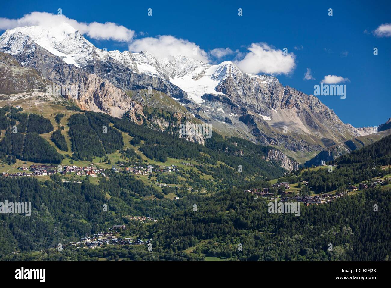 France Savoie Peisey Nancroix paradiski the Mont Pourri (3779m) and the ...