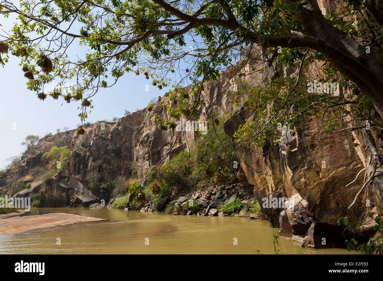 Chad, Sahel, Natural Reserve of Binder-Lere, Gauthiot waterfall, on the ...
