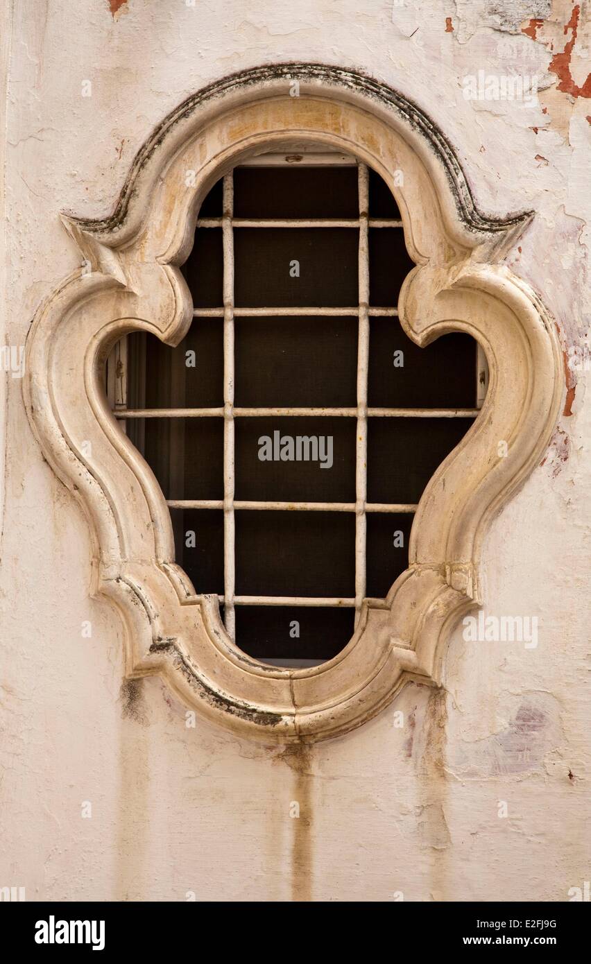 Italy, Puglia, Martina Franca, downtown, window in Baroque style Stock ...
