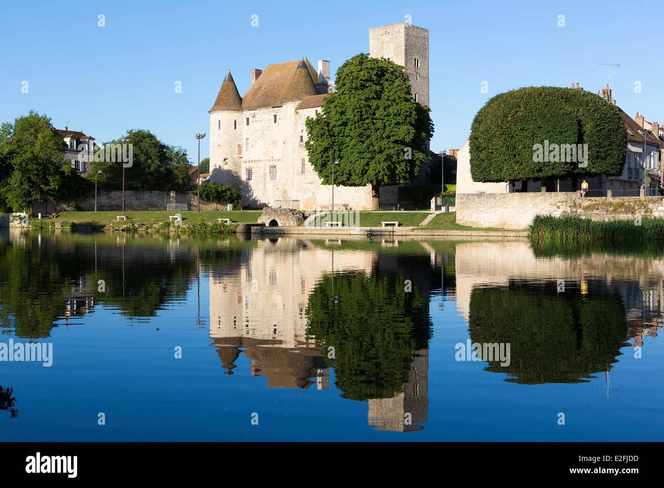 France Seine et Marne Nemours 12th century castle which hosts the Fine ...