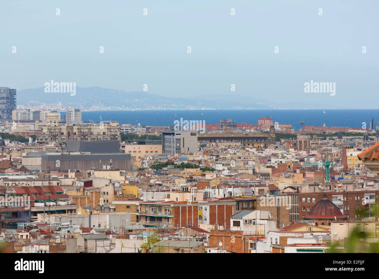 Aerial View over Barcelona, Spain Stock Photo - Alamy