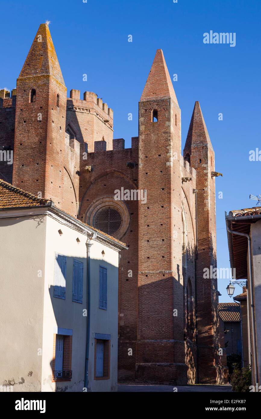 France, Gers, Simorre, fortified church of the 14th century Stock Photo ...