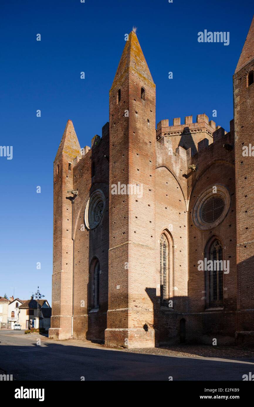 France, Gers, Simorre, fortified church of the 14th century Stock Photo ...