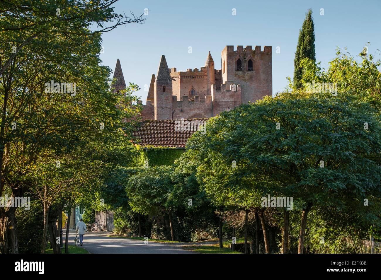 France, Gers, Simorre, fortified church of the 14th century Stock Photo ...