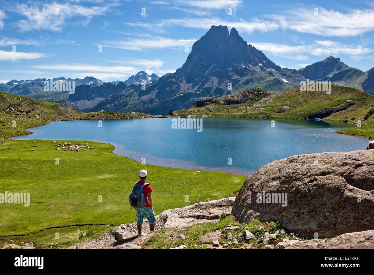 France, Pyrenees Atlantiques,hiking in the Pyrenees, around the Ayous ...