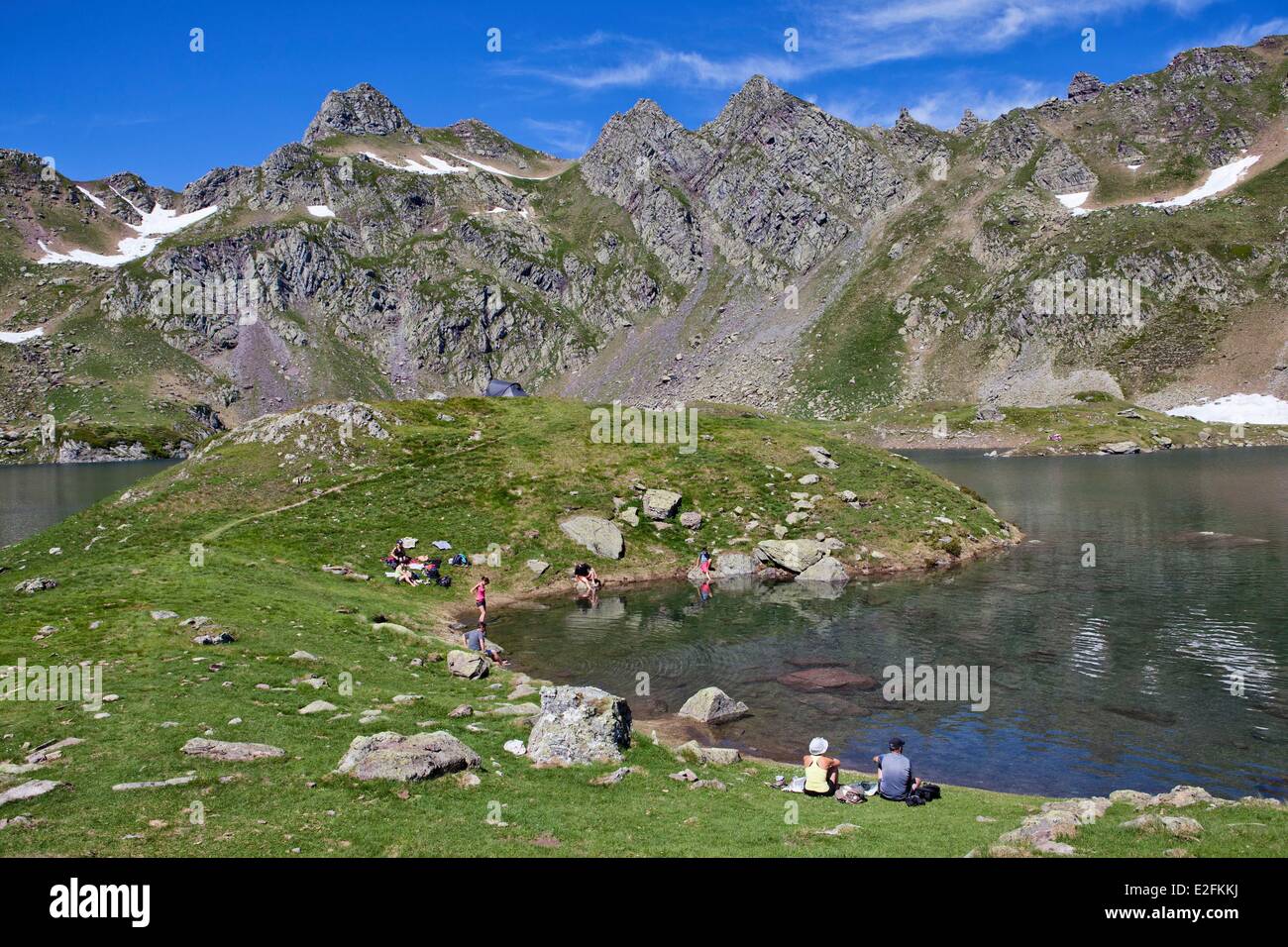 France, Pyrenees Atlantiques,hiking in the Pyrenees, around the Ayous ...