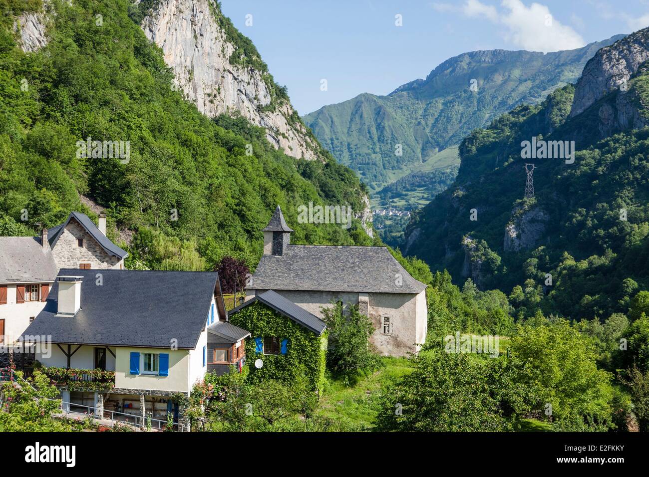 France, Pyrenees Atlantiques, Aspe valley, Borce, stop on el Camino de ...