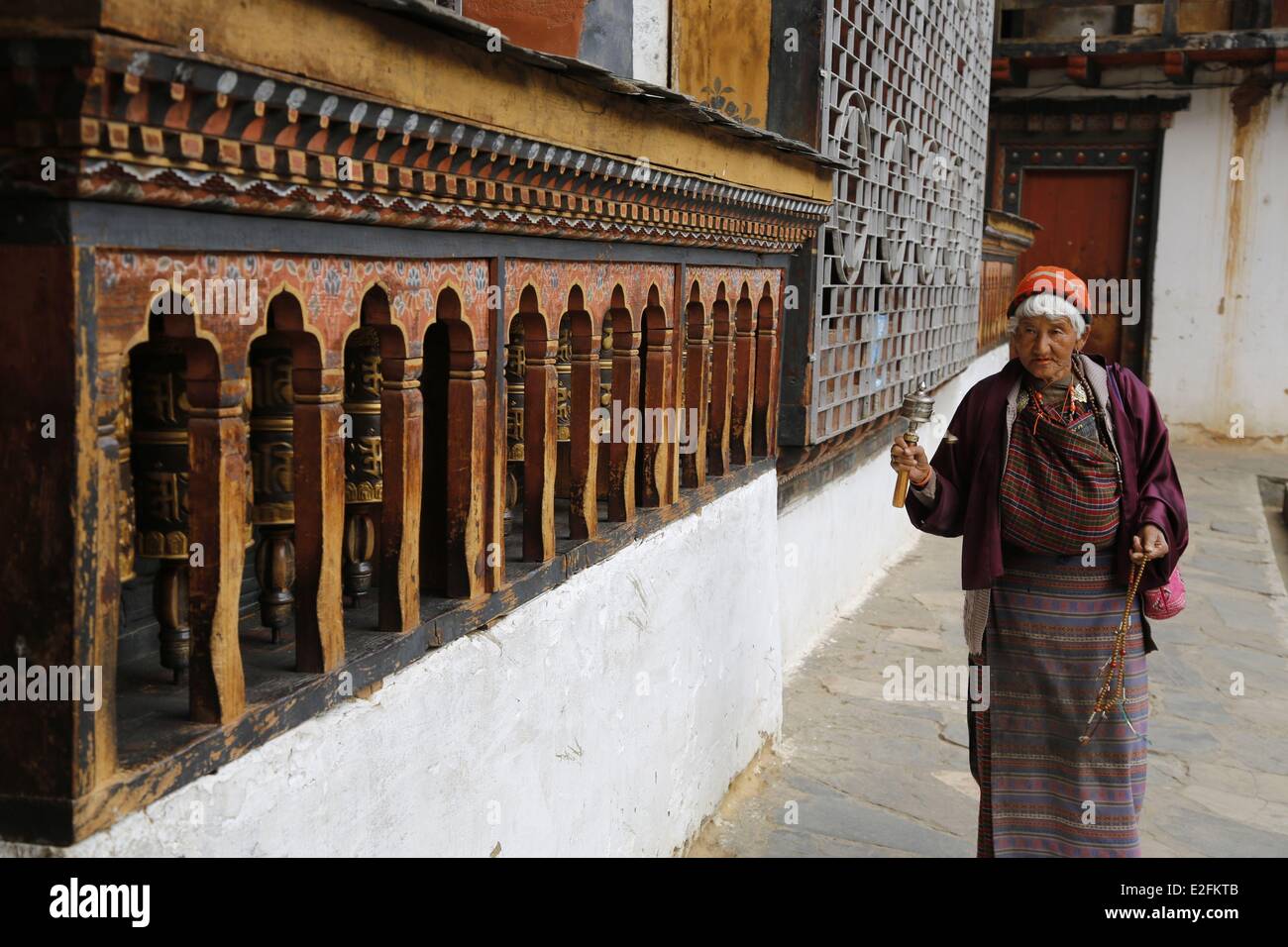 Bhutan thimphu changangkha monastery prayers hi-res stock photography ...