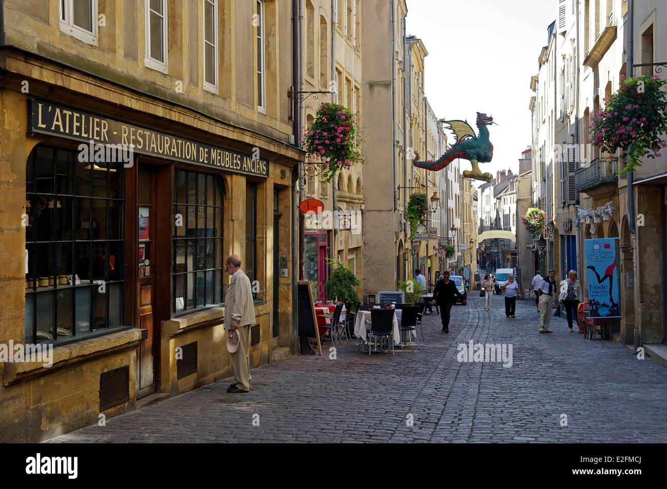 France Moselle Metz Taison street Stock Photo - Alamy