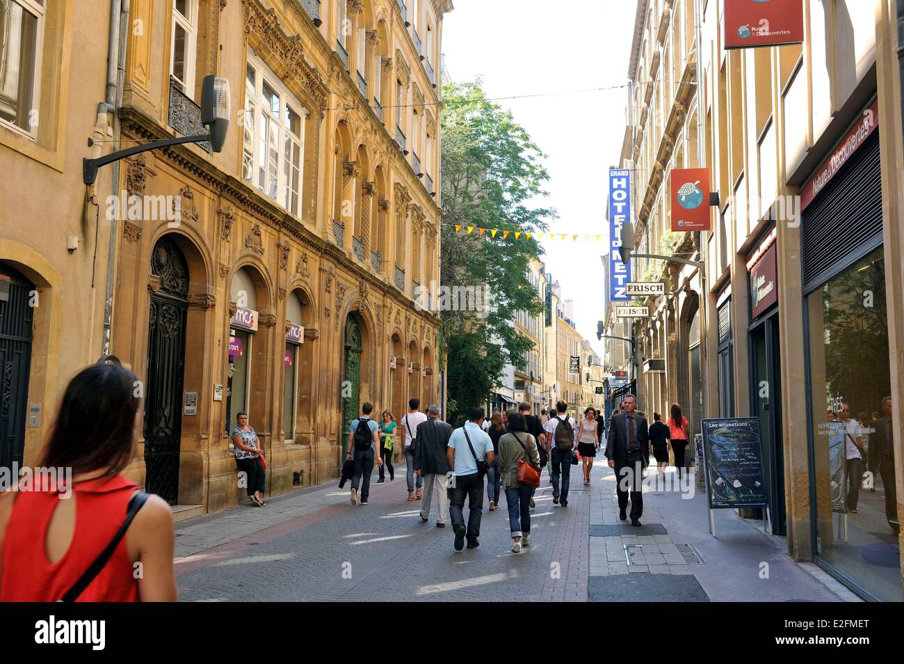 France Moselle Metz Clercs street Stock Photo - Alamy