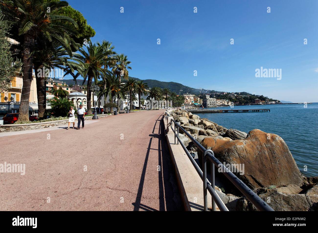 Italy Liguria Rapallo waterfront Stock Photo - Alamy
