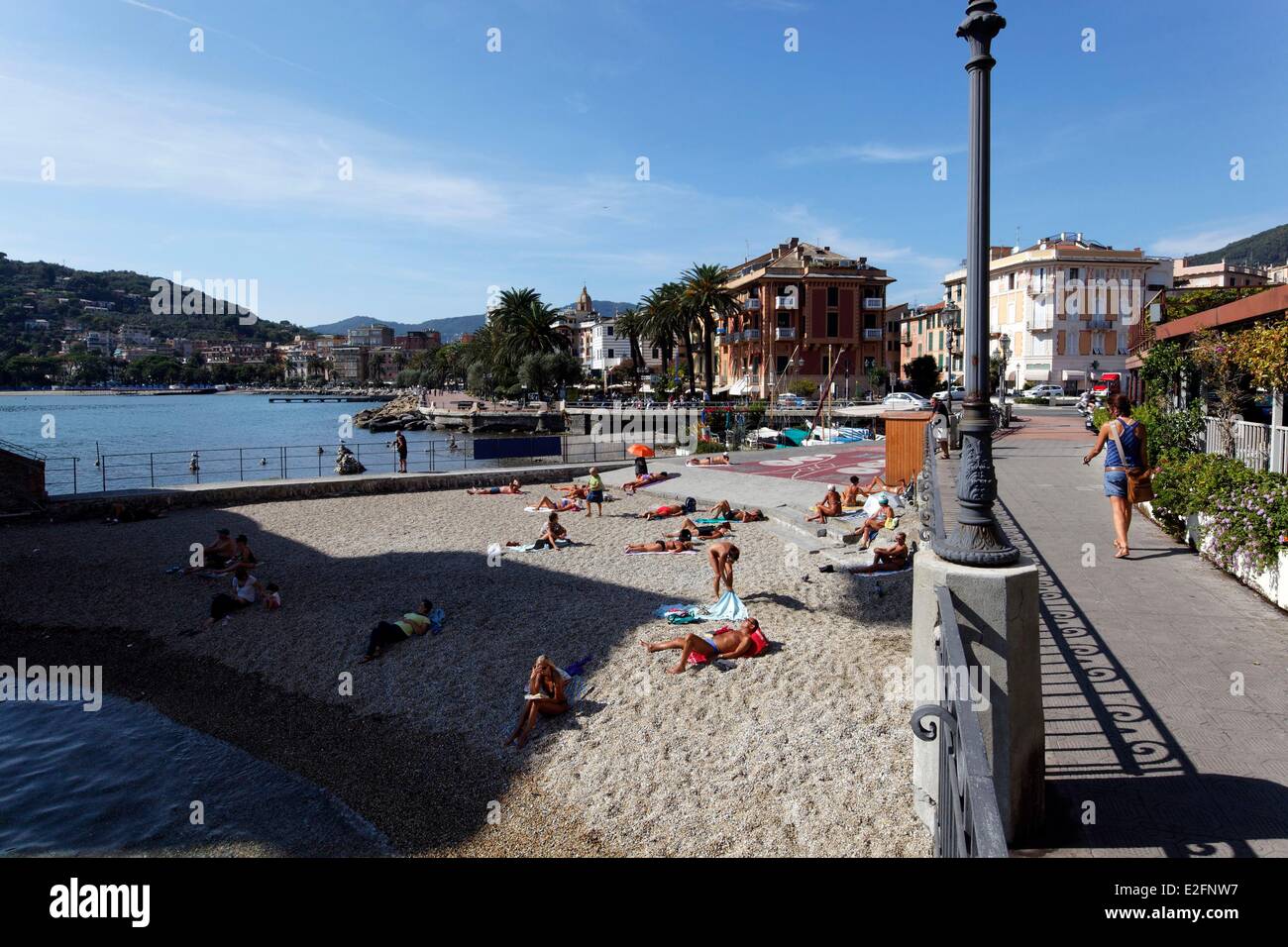 Italy Liguria Rapallo waterfront Stock Photo - Alamy