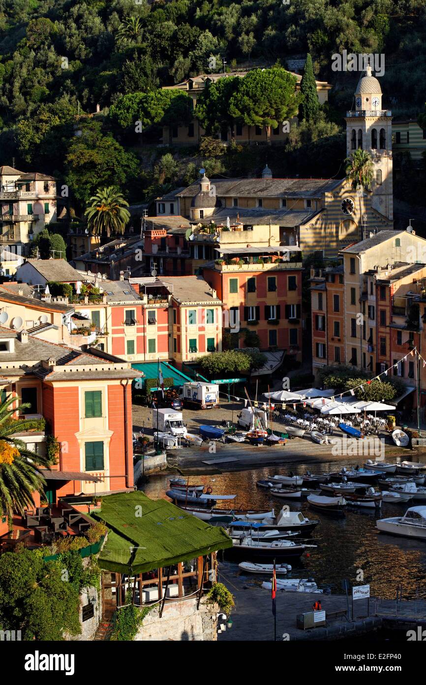 Italy Liguria Portofino port Stock Photo - Alamy