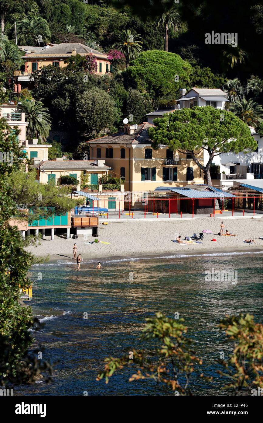 Italy Liguria Portofino beach Stock Photo - Alamy