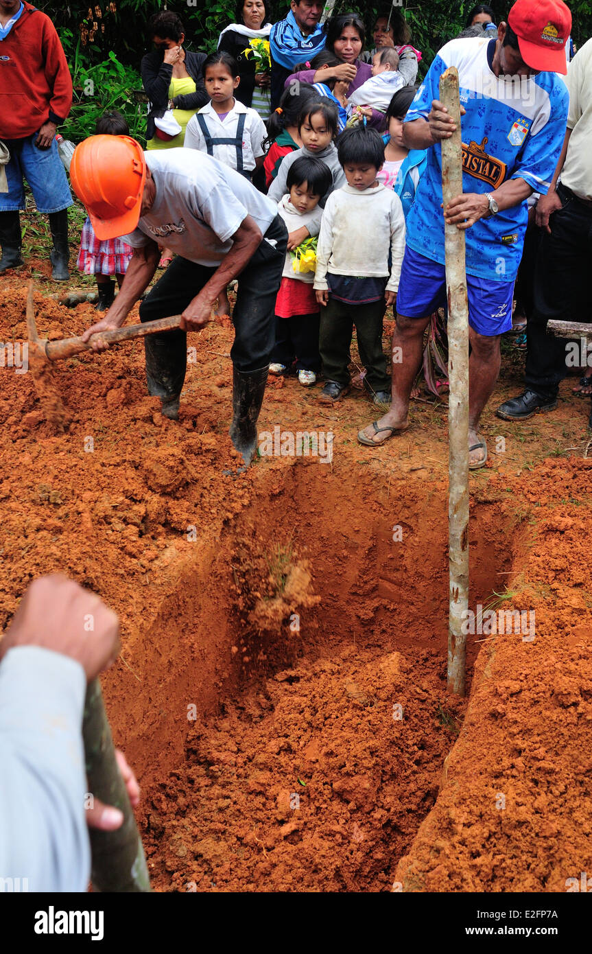 Funeral in Industria - PANGUANA . Department of Loreto .PERU Stock ...