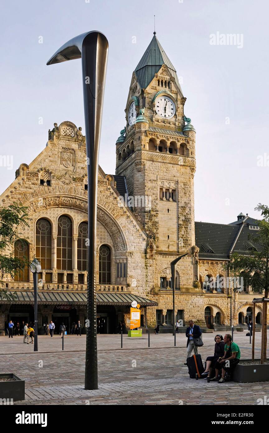 France Moselle Metz railway station built between 1905 and 1908 by the ...