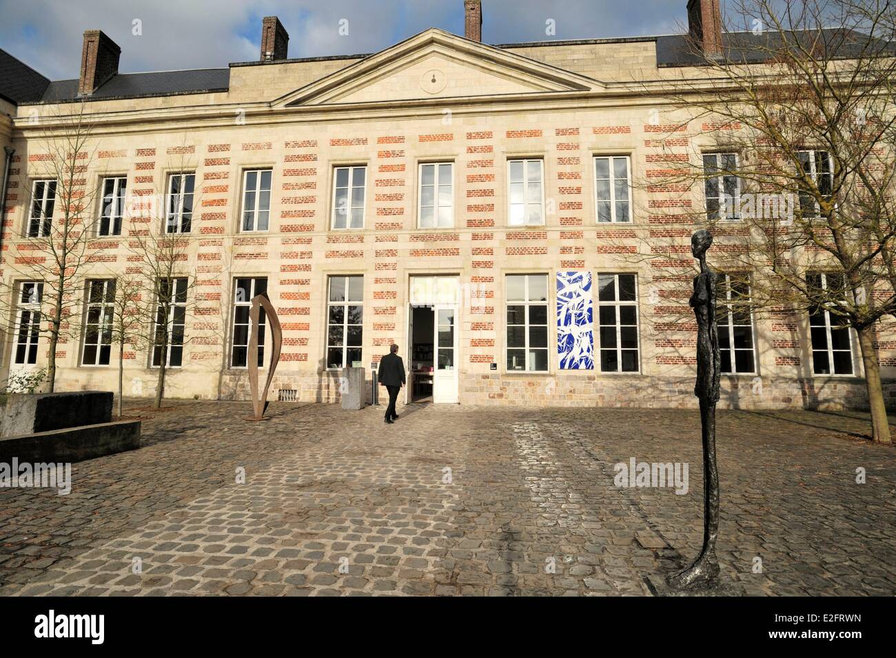 France Nord Le Cateau Cambresis paved courtyard and Fenelon Palace ...