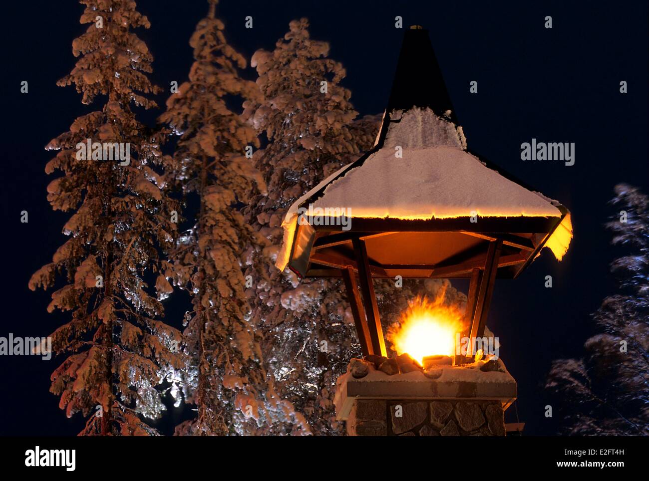 Finland Lapland Rovaniemi Santa Claus' village torch festival of ...