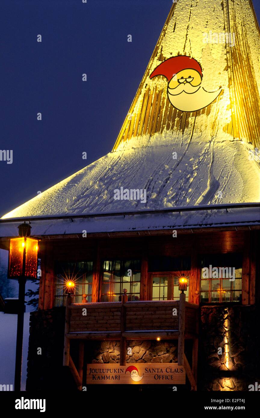 Finland Lapland Rovaniemi Santa Claus' village Santa Claus' home Stock ...