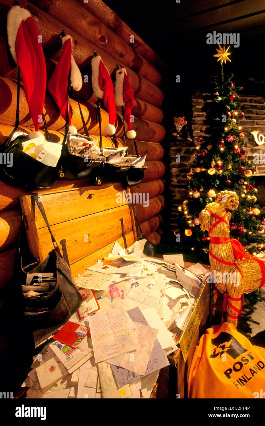 Finland Lapland Rovaniemi Santa Claus' village chest full of letters ...