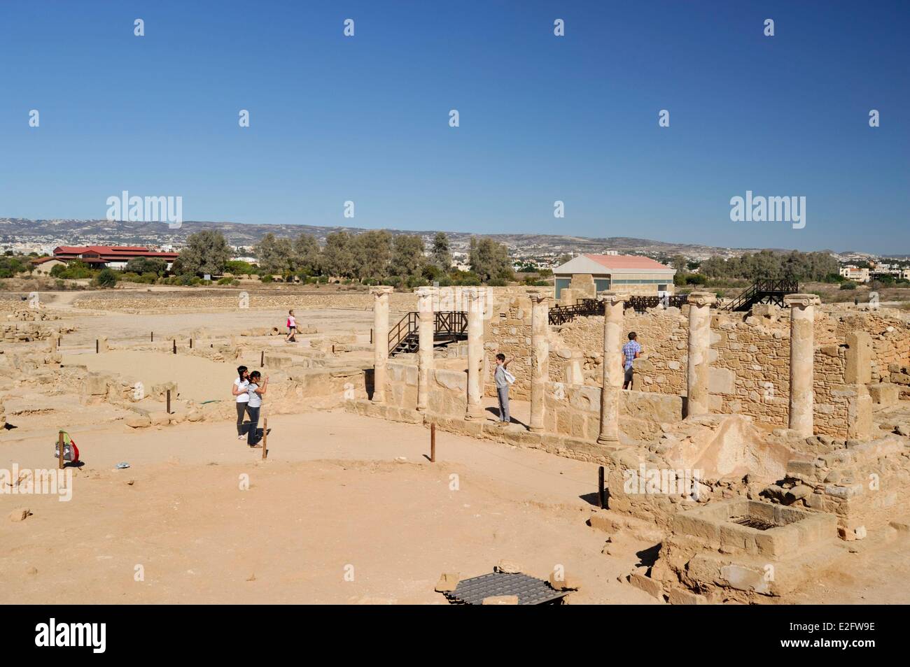 Cyprus Paphos District Paphos archaeological site of Paphos visitors ...
