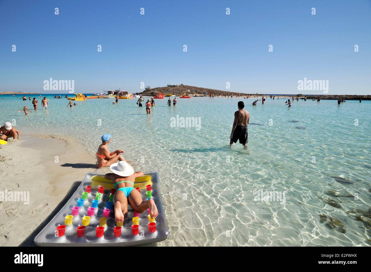 Cyprus Famagusta District Ayia Napa Nissi Beach Stock Photo - Alamy