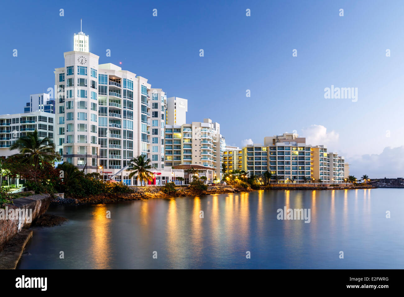 El Condado Lagoon and skyline, San Juan, Puerto Rico Stock Photo - Alamy