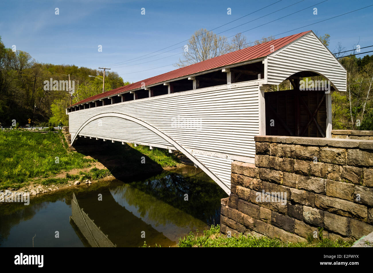 Barrackville Covered Bridge, Marion County, West Viginia Stock Photo ...