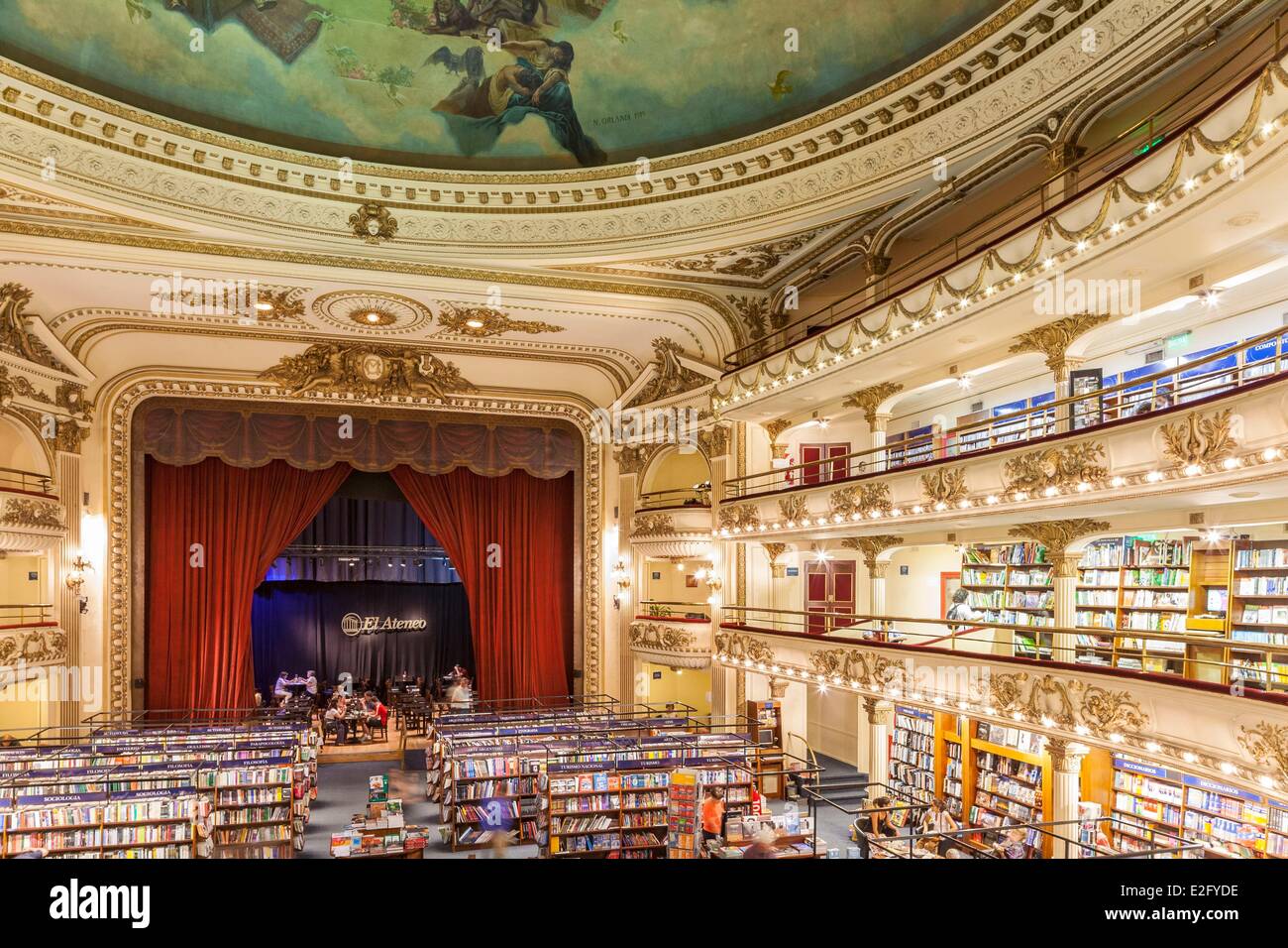Argentina Buenos Aires El Ateneo former Grand Splendid theater designed ...