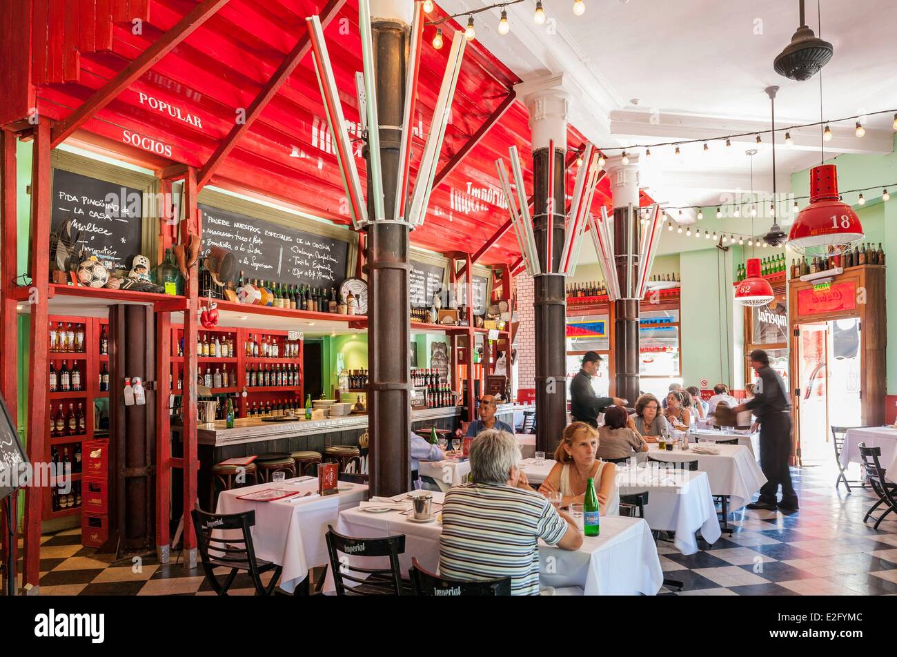 Argentina Buenos Aires San Telmo district the popular restaurant Stock ...