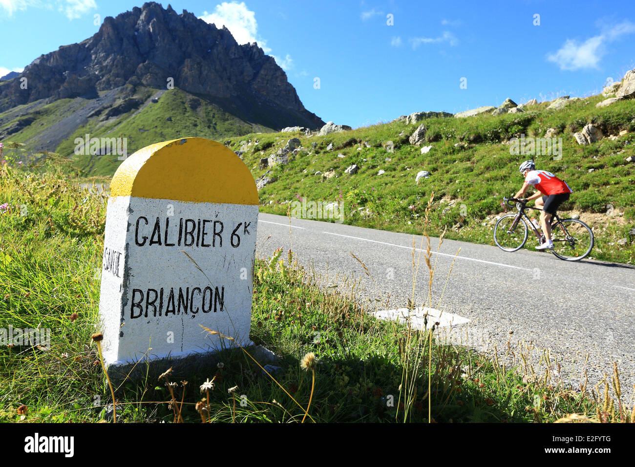 France Savoie Maurienne Valley road of the Col du Galibier (2642m) from ...