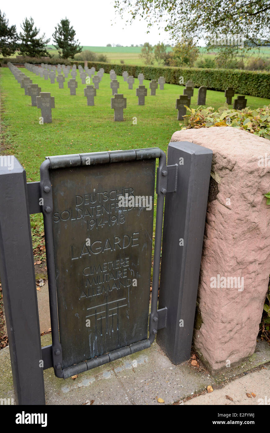 France Moselle Lagarde German cemetery of the First World War Stock ...